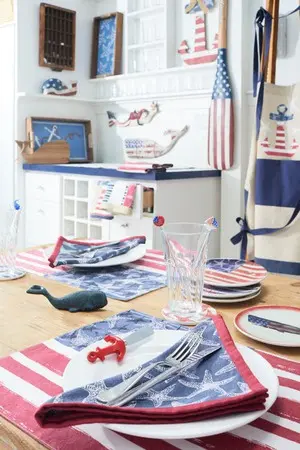 BEACHCOMBERS American Flag Starfish 100% Cotton Beach Towel 29.5" X 59