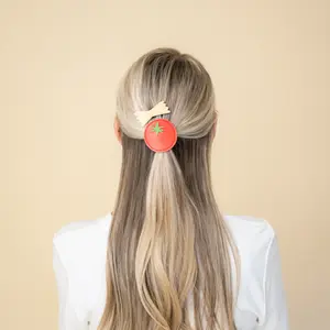 JOLLITY & CO Pasta And Tomato Vegan Leather Hair Clip Set
