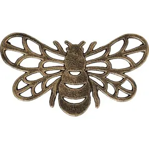 GALLERIE II Bee Metal Serving Kitchen Trivet 4.65" X 7.87 - Gold