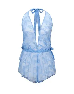 ADORE ME Lace Romper - Medium Blue