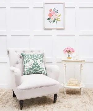 C&F HOME Woodland Bunny Spring Green & Accent Throw Pillow 18" X 18"