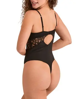 ADORE ME Lace Bodysuit - Black