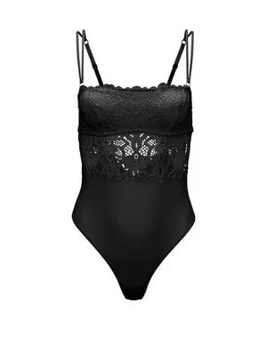 ADORE ME Lace Bodysuit - Black