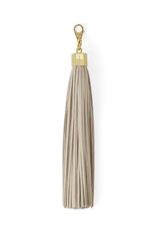 LANVIN Leather Pompom Bag Charm Plaster