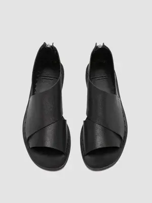 Officine Creative Itaca 046 Leather Peep-toe Shoes - Black