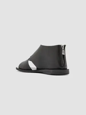 Officine Creative Itaca 046 Leather Peep-toe Shoes - Black
