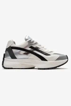 PROLOGUE SHOES Calina Lace-up Sneaker - Silver