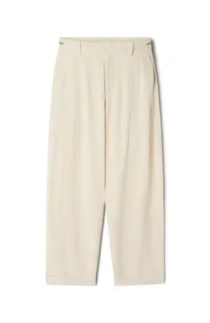 LANVIN Viscose Relaxed Fit Trousers - Milk