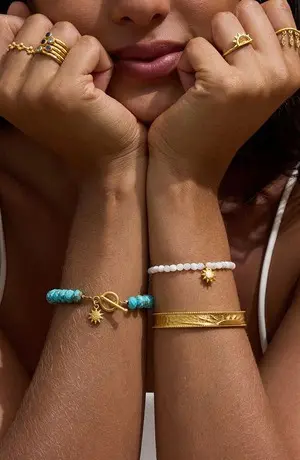 SATYA JEWELRY Howlite Toggle Bracelet