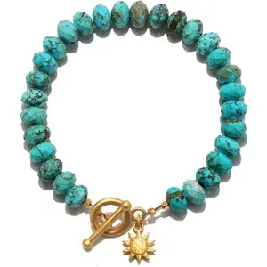 SATYA JEWELRY Howlite Toggle Bracelet - Blue