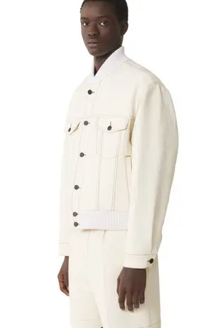 LANVIN Teddy Jacket In Denim - White/beige