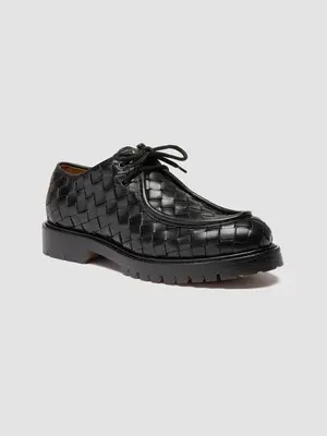Officine Creative Boss 015 Woven Leather Derby Shoes
