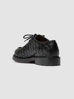 Officine Creative Boss 015 Woven Leather Derby Shoes