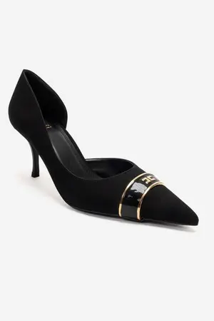 PROLOGUE SHOES Kendra Pointed Toe Stiletto Pumps - Black