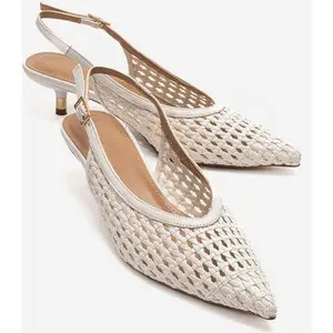 PROLOGUE SHOES Orelis Kitten Heel Pump - White