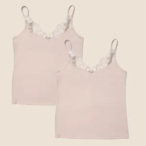 MEADOW Luna Lace Cami 2-pack - Buff