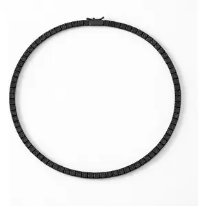 DONATELLO GIAN Rhodium Plated Tennis Necklace