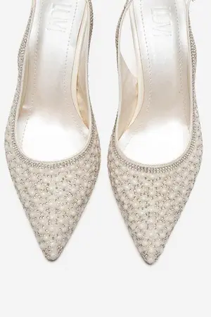 PROLOGUE SHOES Linnea Stiletto Slingback Pumps