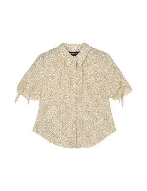 Whistles Dashed Marks Tie Sleeve Shirt - Ivory/multi
