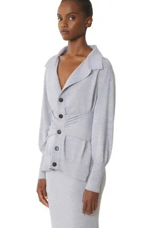 LANVIN Draped Wool Cardigan