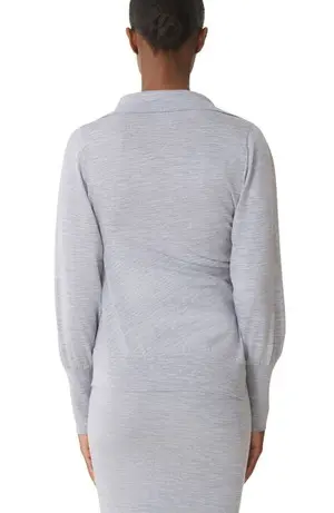 LANVIN Draped Wool Cardigan