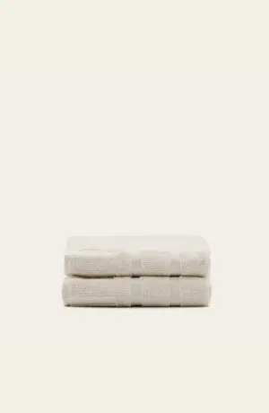 ITALIC Capri 2-piece Washcloth Set - Ecru