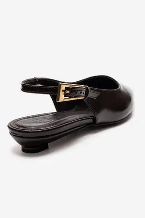 PROLOGUE SHOES Jenna Slingback Pointed Toe Pump - Brown