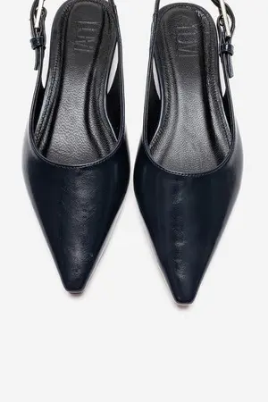 PROLOGUE SHOES Jenna Slingback Pointed Toe Pump - Navy