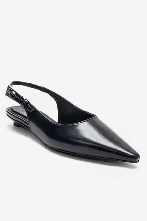PROLOGUE SHOES Jenna Slingback Pointed Toe Pump - Navy