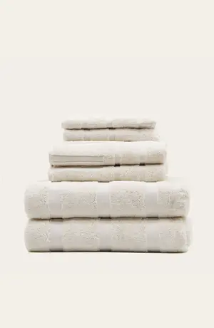 ITALIC Capri 6-piece Standard Towel Set - Ecru