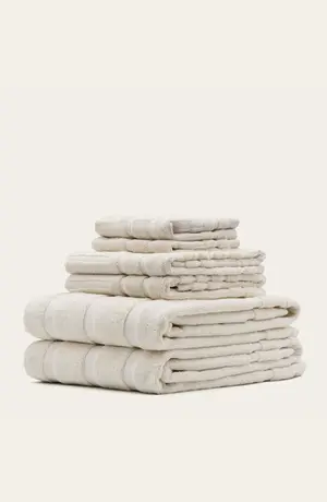 ITALIC Capri 6-piece Standard Towel Set - Ecru