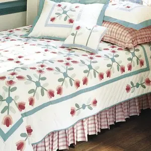 C&F HOME Tulip Garden Quilt Collection - Green