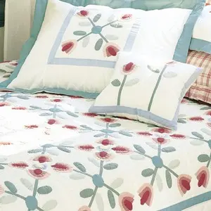 C&F HOME Tulip Garden Quilt Collection - White