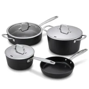 ALVA Maestro 7-piece Ceramic Nonstick Cookware Setinduction & Oven Safe - Black