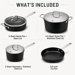 ALVA Maestro 7-piece Ceramic Nonstick Cookware Setinduction & Oven Safe