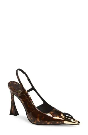Jeffrey Campbell Sorcerer Pointed Toe Slingback Pumps - Tortoise Combo