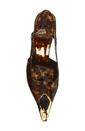 Jeffrey Campbell Sorcerer Pointed Toe Slingback Pumps - Tortoise Combo