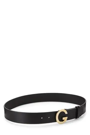 Gucci G Buckle Leather Belt