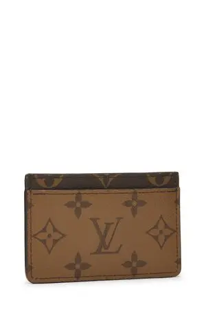 LOUIS VUITTON Monogram Canvas Reversed Porte Cartes Simple