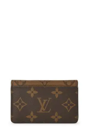 LOUIS VUITTON Monogram Canvas Reversed Porte Cartes Simple
