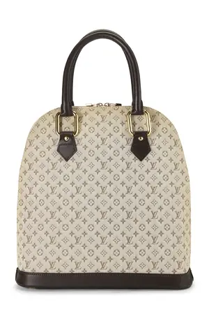 LOUIS VUITTON Louis Vuitton Monogram Mini Lin Alma Haut Cream