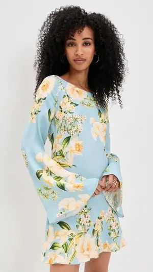 Hemant & Nandita Floral Print Mini Dress