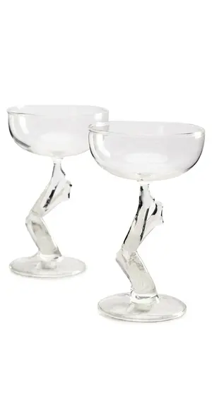 FAZEEK Tiptoe Coupes Set Of 2 - Clear