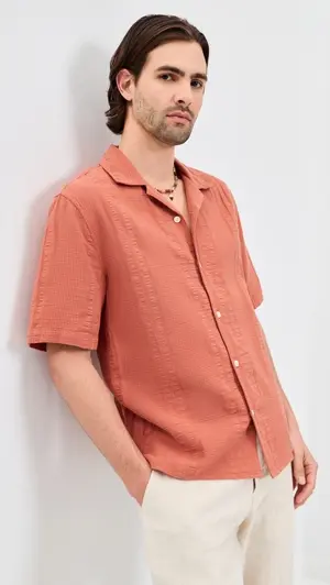 WAX LONDON Double Weave Didcot Shirt