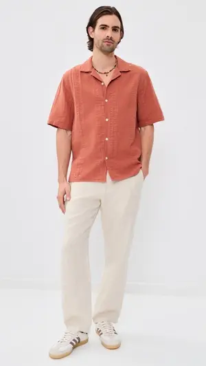 WAX LONDON Double Weave Didcot Shirt