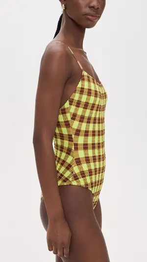 DAMSON MADDER Lilibet Checked One-piece Swimsuit