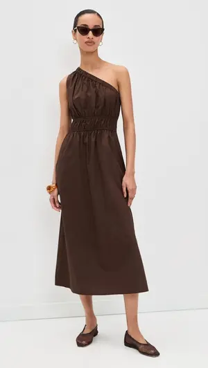 Rails Selani One-shoulder Midi Dress - Espresso
