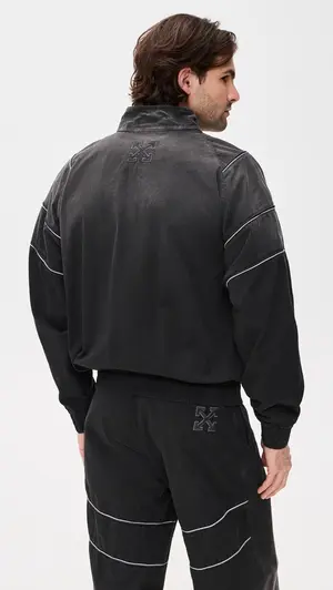 Off-White Ombré Track Jacket With Logo Graphics