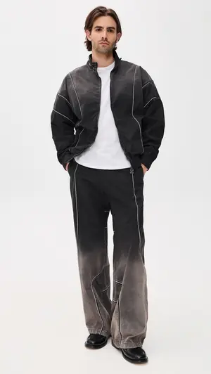 Off-White Ombré Track Jacket With Logo Graphics
