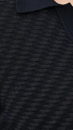 Orlebar Brown Horton Jacquard Polo - Night Iris